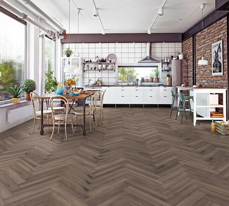 Kronotex Herringbone 8mm Laminate – Exen Flooring
