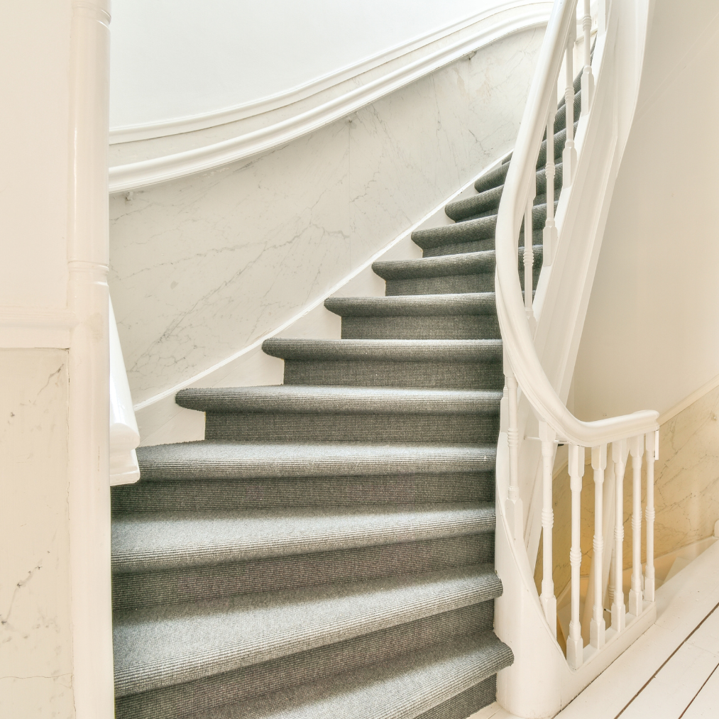 Stairs Full Cover Carpet Fitting in London Exen Flooring